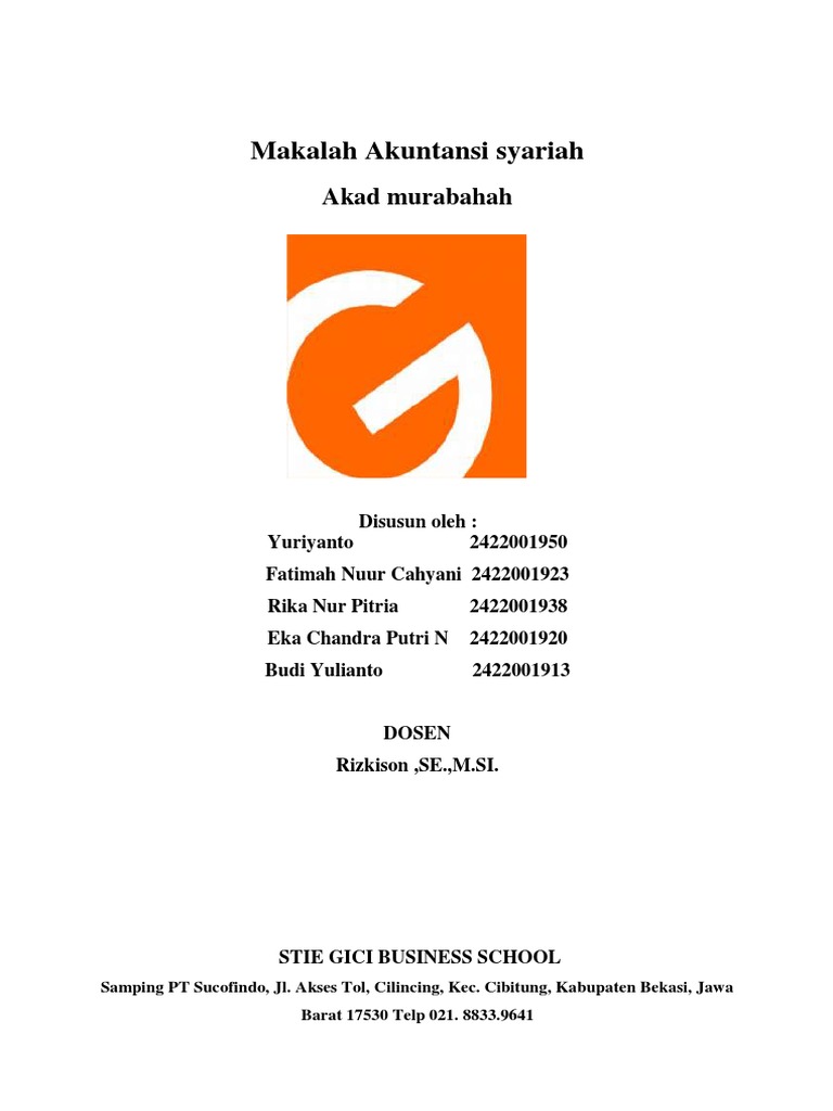 Makalah Akuntansi Syariah Akad Murabahah Kelompok 5 | PDF | Pengelolaan ...