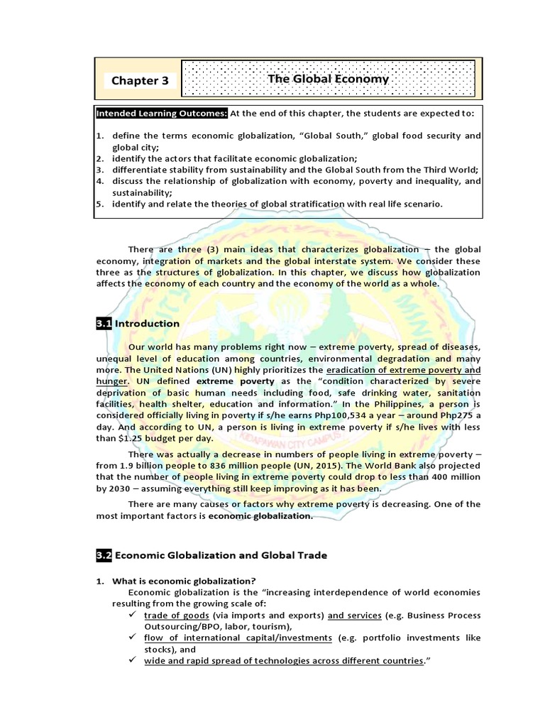 GE 3 - Global Economy | PDF | Sustainability | Cost Of Living