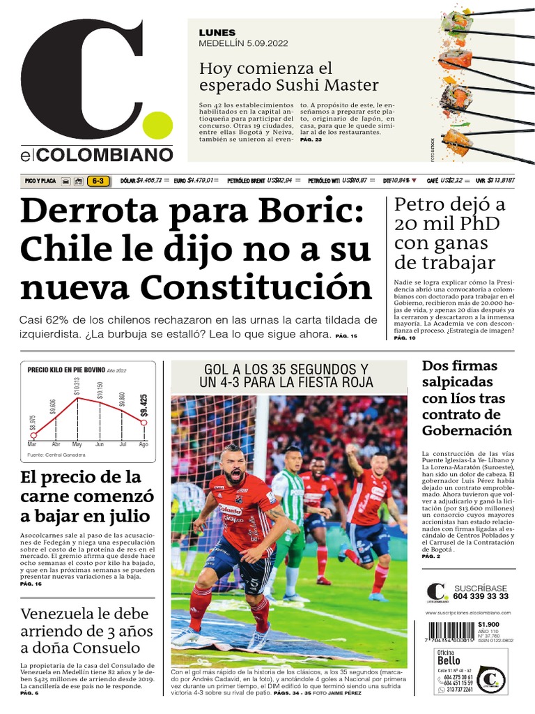 El Colombiano 05-09-2022 PDF | PDF