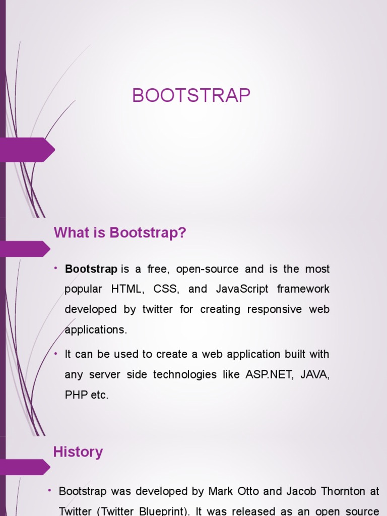 Bootstrapppt 1 170413145320 PDF | PDF | Bootstrap (Front End Framework) | Html Element