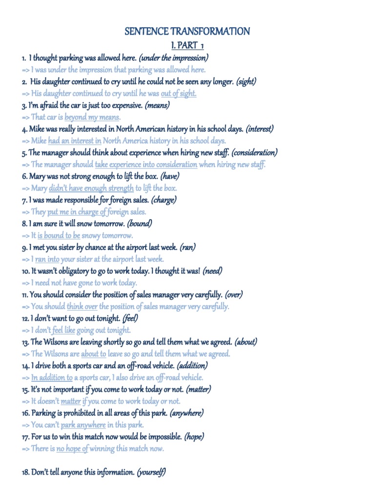 Sentence Transformation | PDF | Rumor