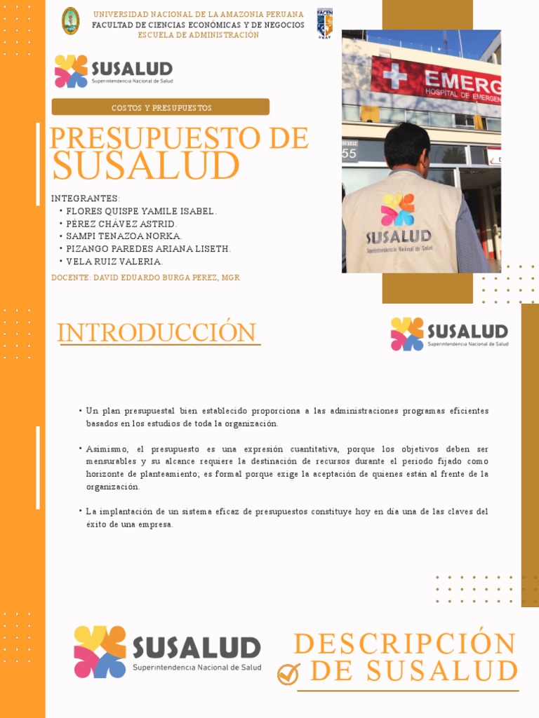 Presupuesto de Susalud | PDF | Planificación estratégica | Presupuesto