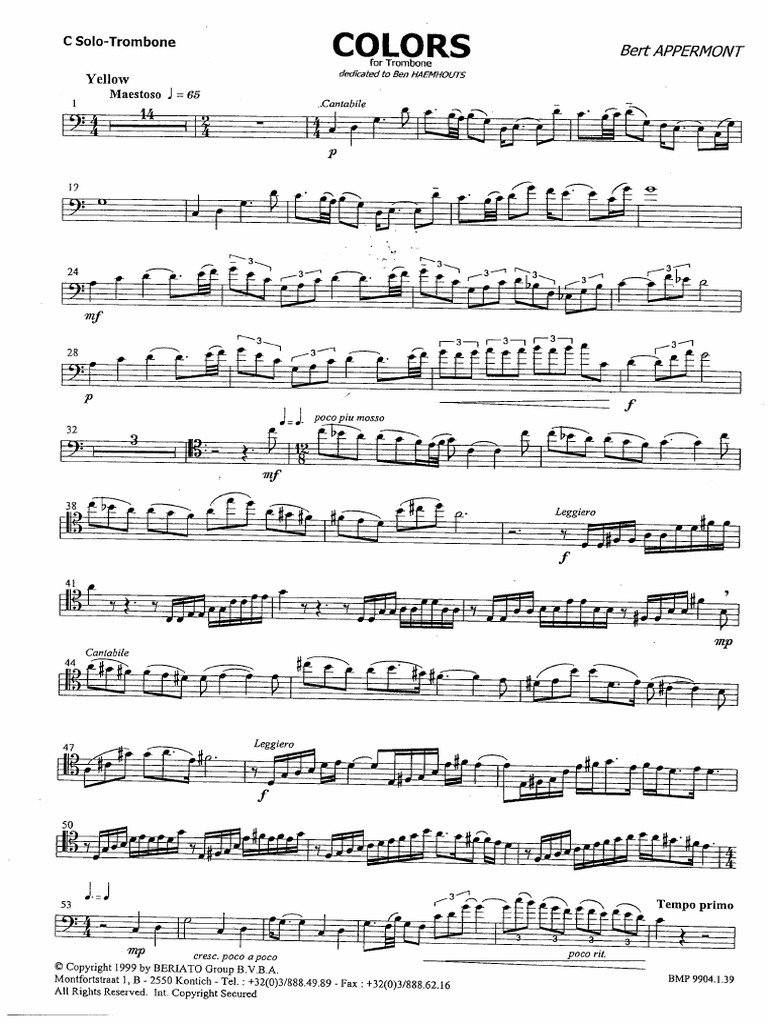 Colors For Trombone PDF | PDF