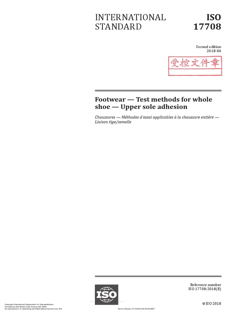 Iso 17708 2018 (E) | Download Free PDF | International Organization For Standardization | Shoe