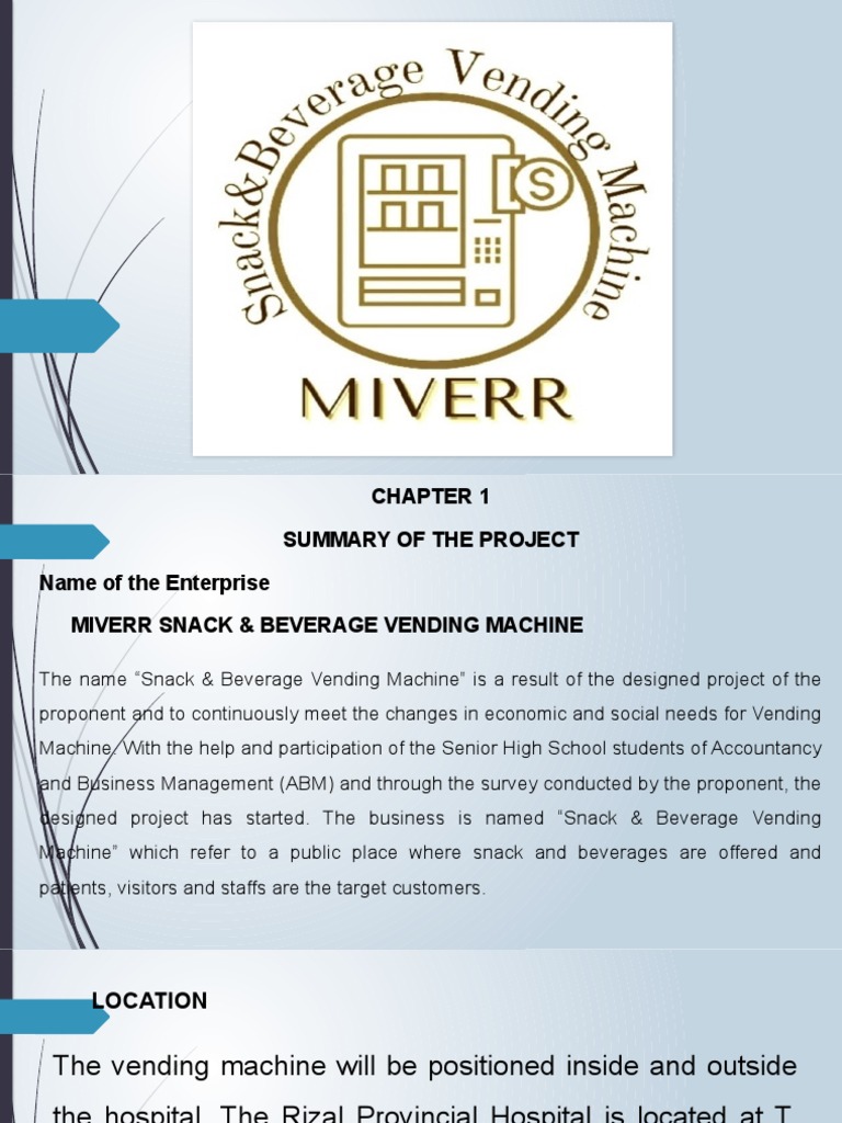Hospital Vending Machine Project | PDF | Vending Machine | Economies