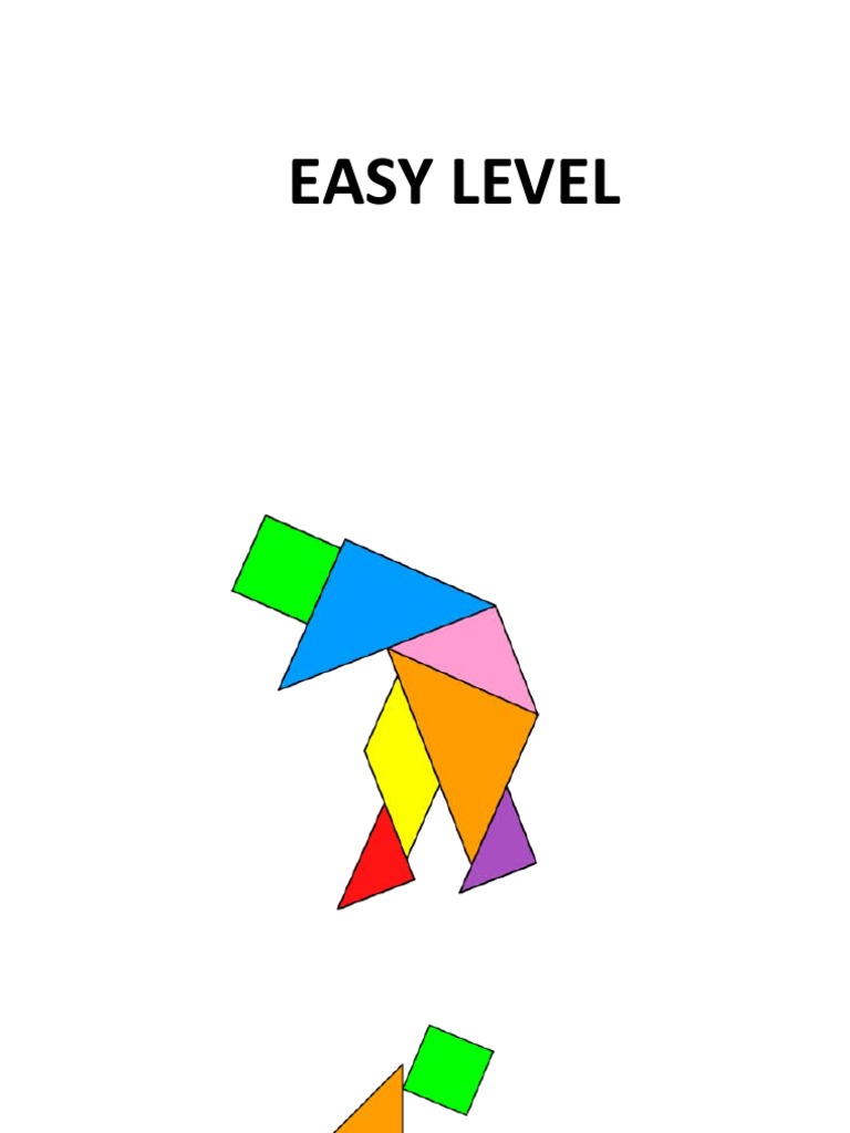 Tangrams Contest Easy Moderate Difficult | PDF
