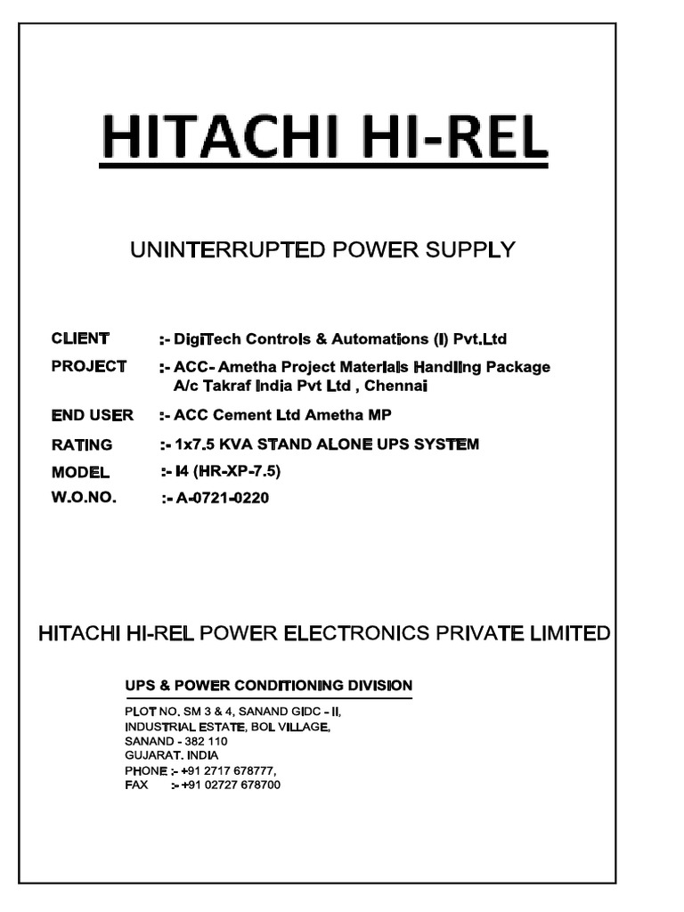 UPS and Battery Sizing Diagram | PDF | Power Inverter | Power Electronics
