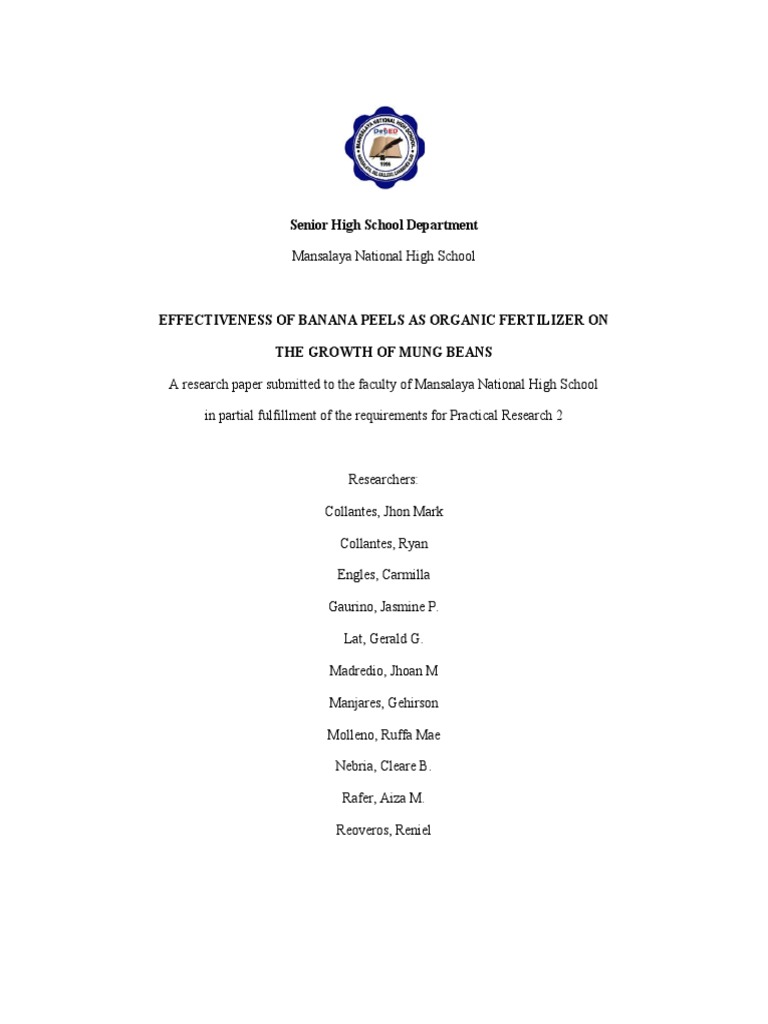 Research Paper | Download Free PDF | Fertilizer | Agriculture