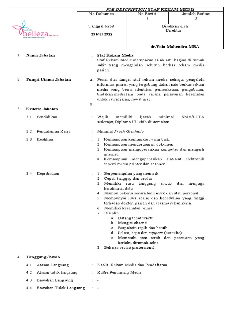 JOB DESK KaNit RM | PDF