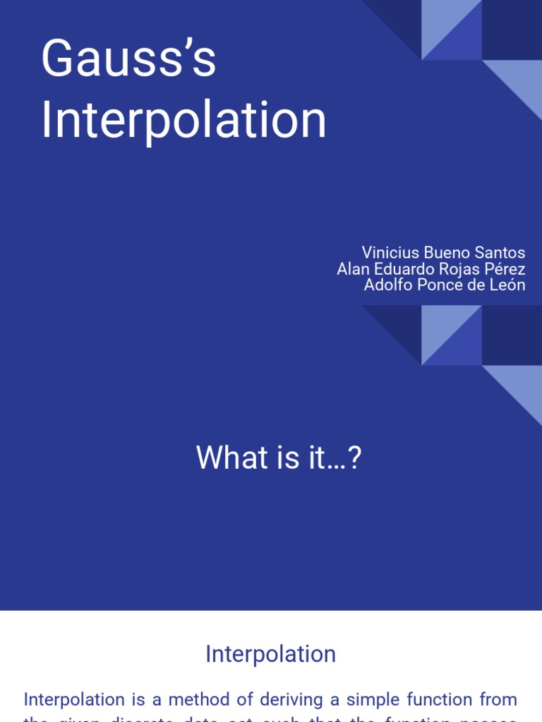 Gauss's Interpolation | PDF
