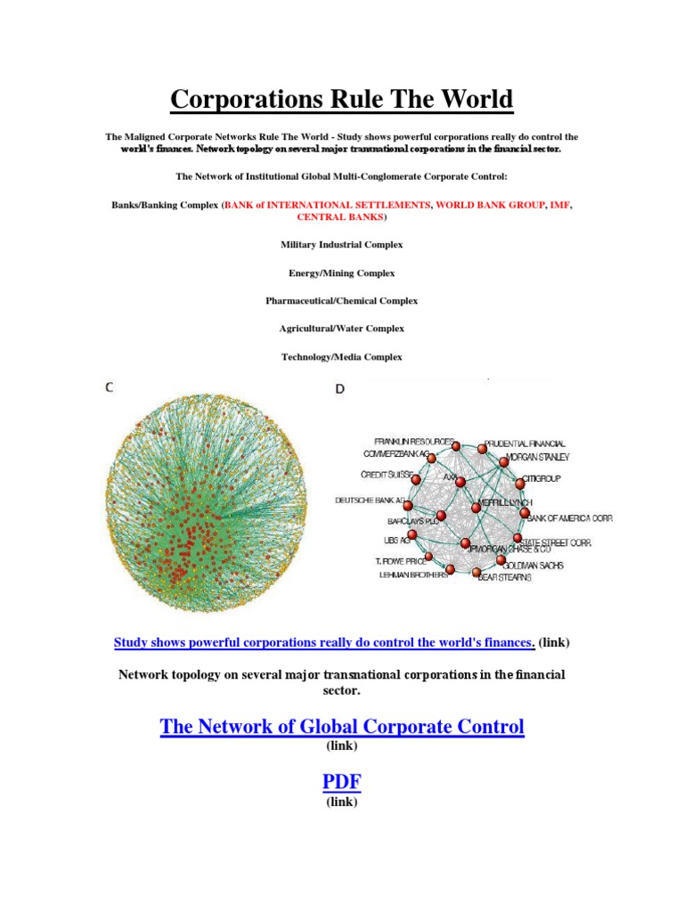 Corporations Rule The World | PDF