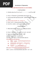 Class 10 Trigonometry Worksheet | PDF | Trigonometry | Trigonometric ...