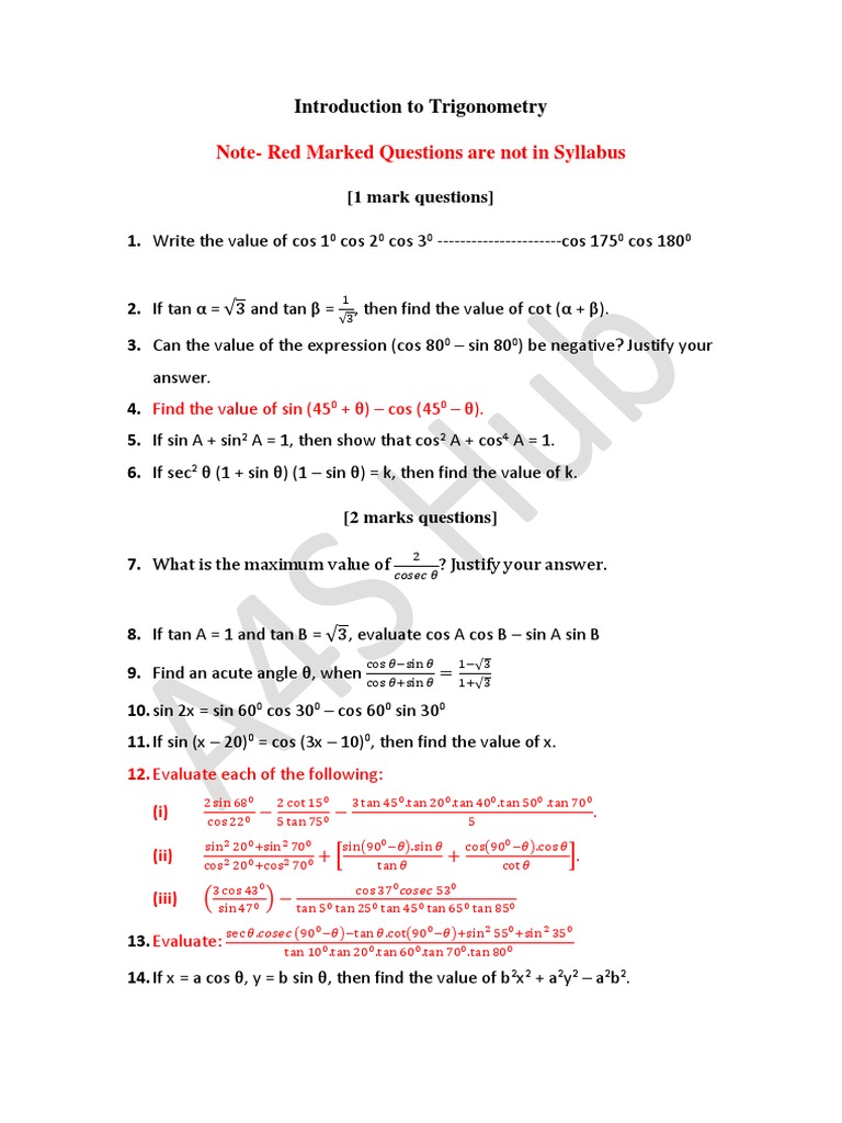 8.introduction To Trigonometry PDF | PDF | Triangle | Elementary ...