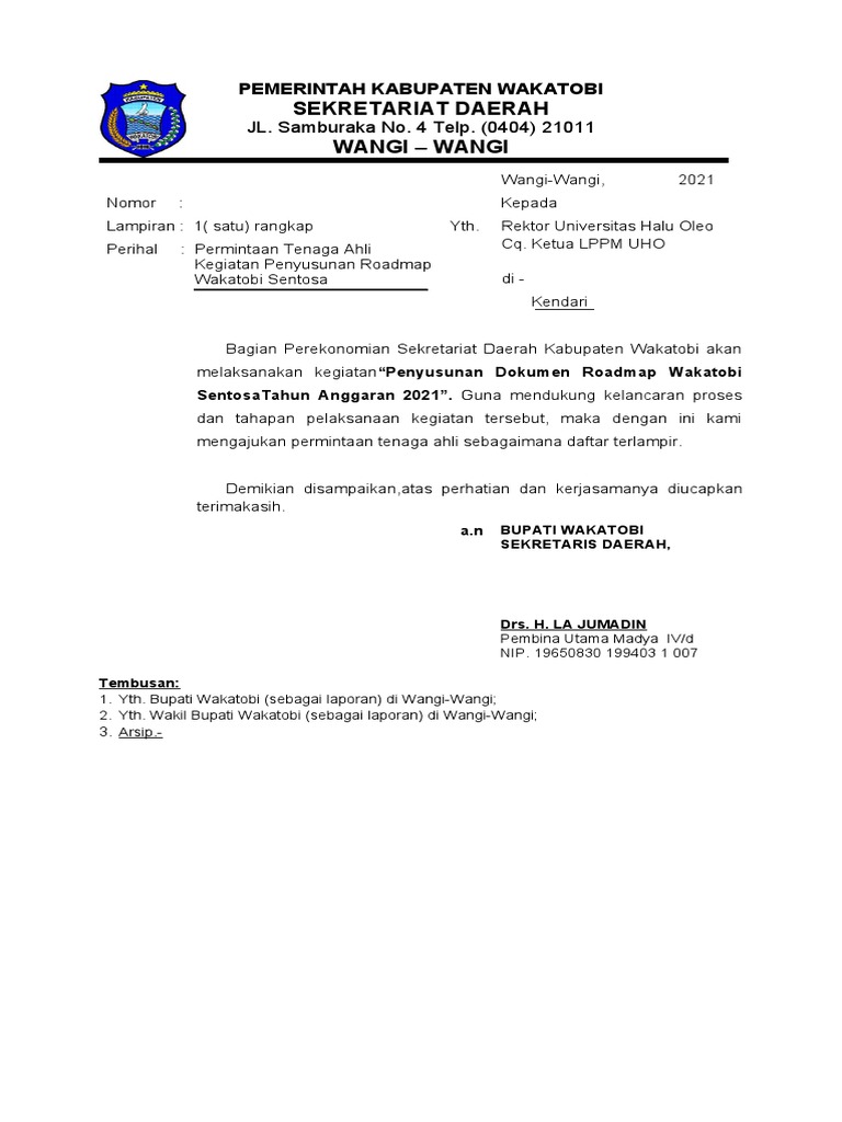 Surat Permintaan Tenaga Ahli | PDF