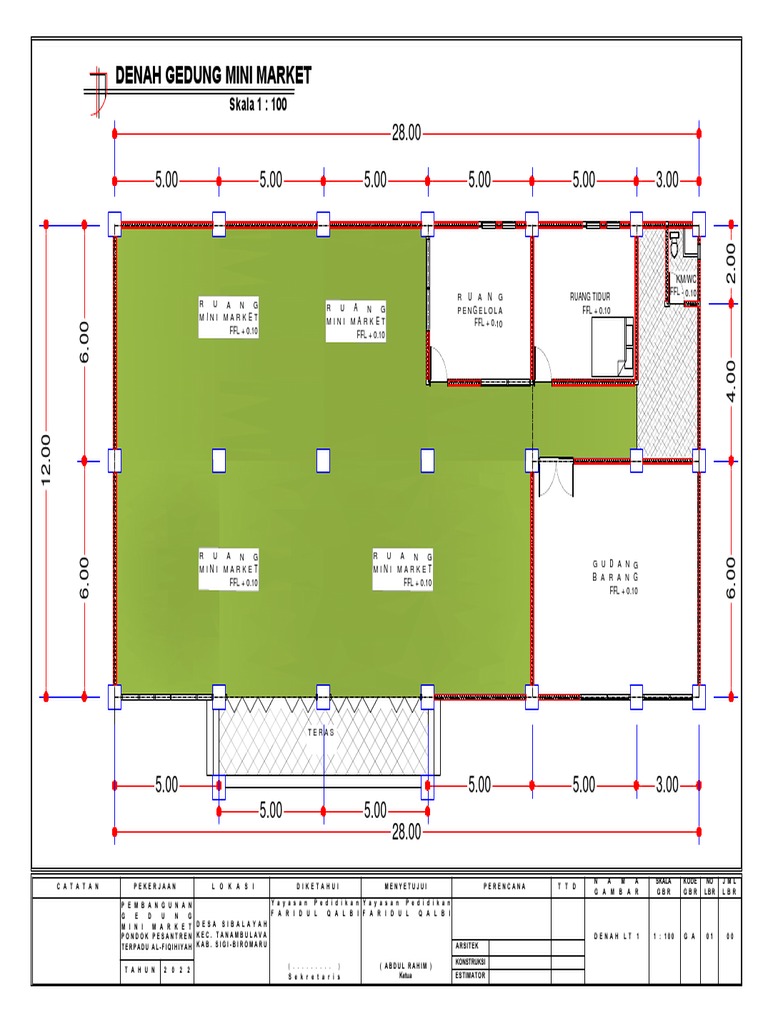 Denah Gedung Mini Market 2022 | PDF