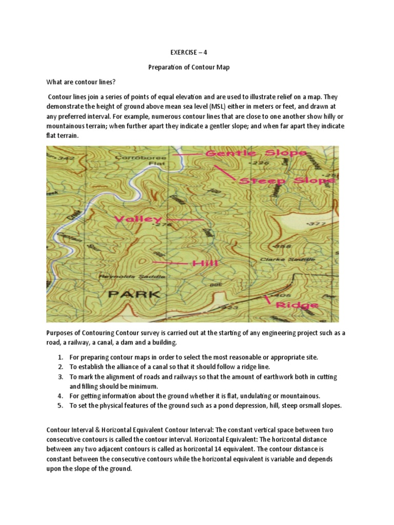 Exercise 4 | PDF | Contour Line | Cartography