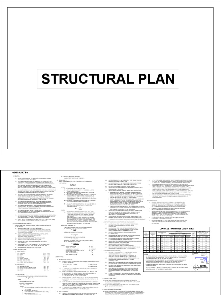Structural Plan PDF | PDF | Concrete | Building Technology