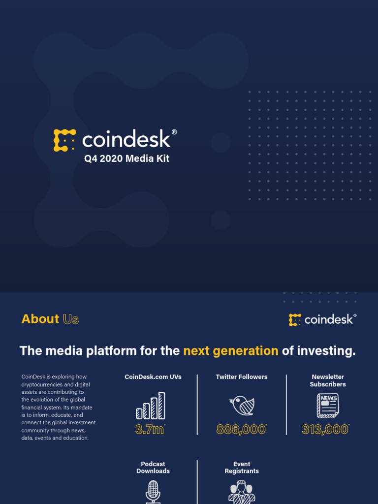 Coindesk Media Kit q4 2020 PDF | PDF | Cryptocurrency | Social Media