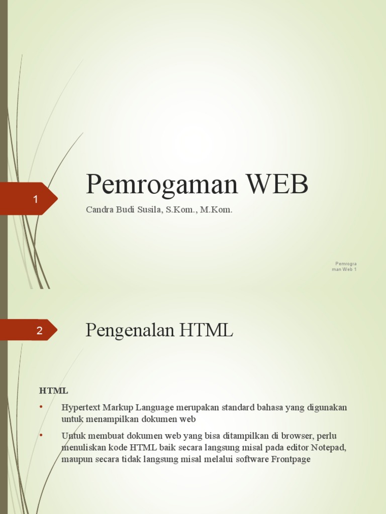 Bahasa Pemrograman Part 1 | PDF