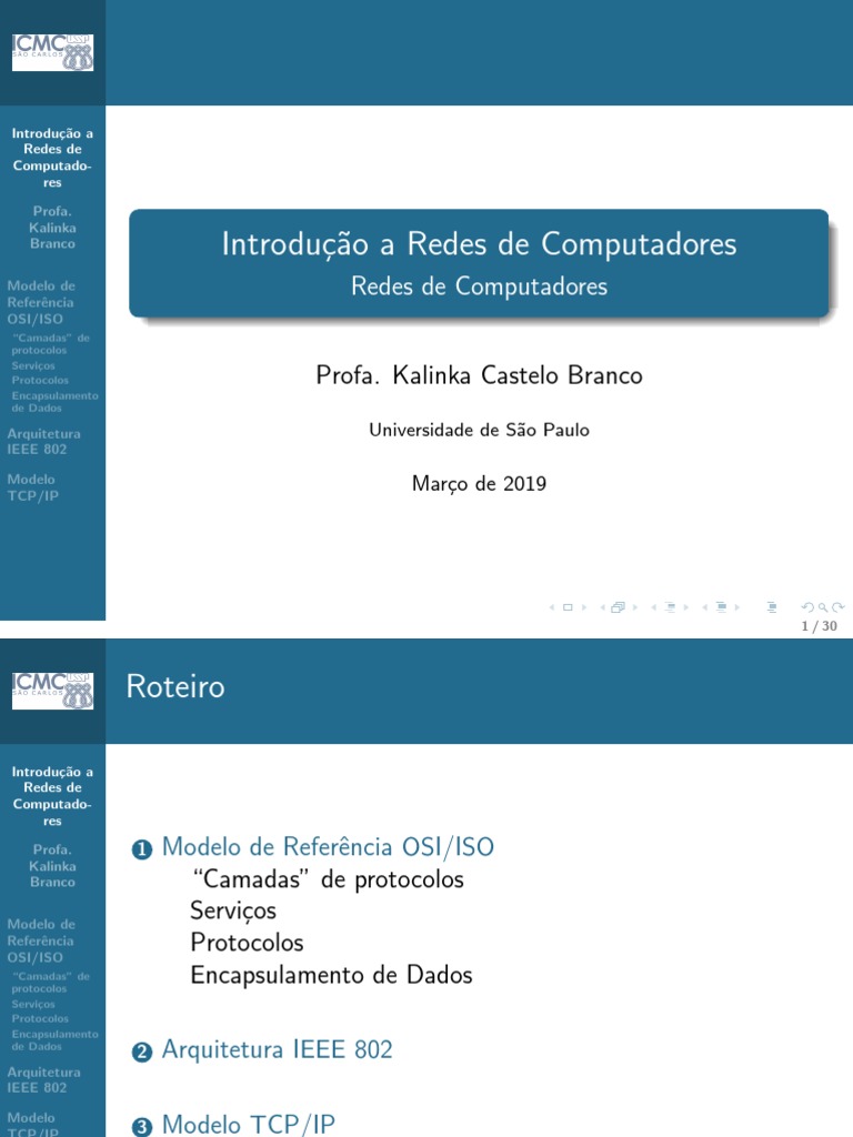 2019 Aula 02 Introducao A Redes de Computadores 2019 | PDF | Modelo OSI ...