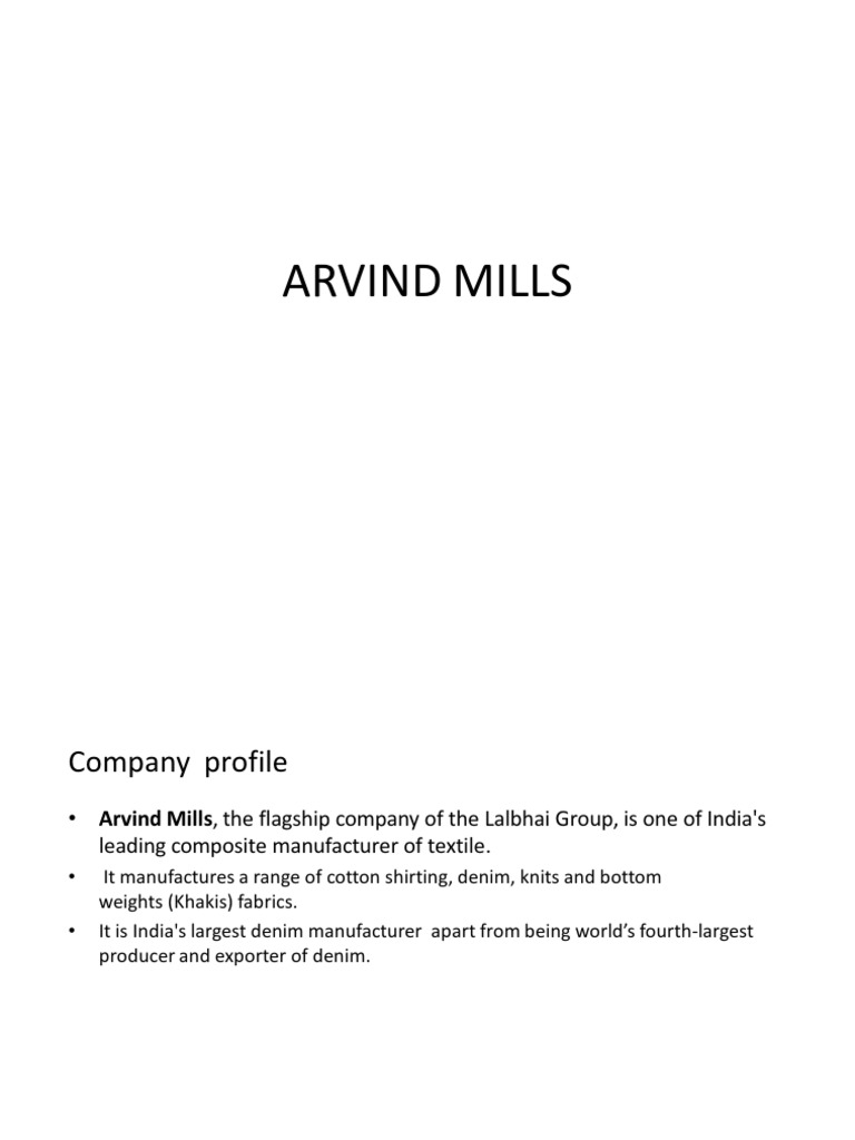 Arvind Mills | PDF