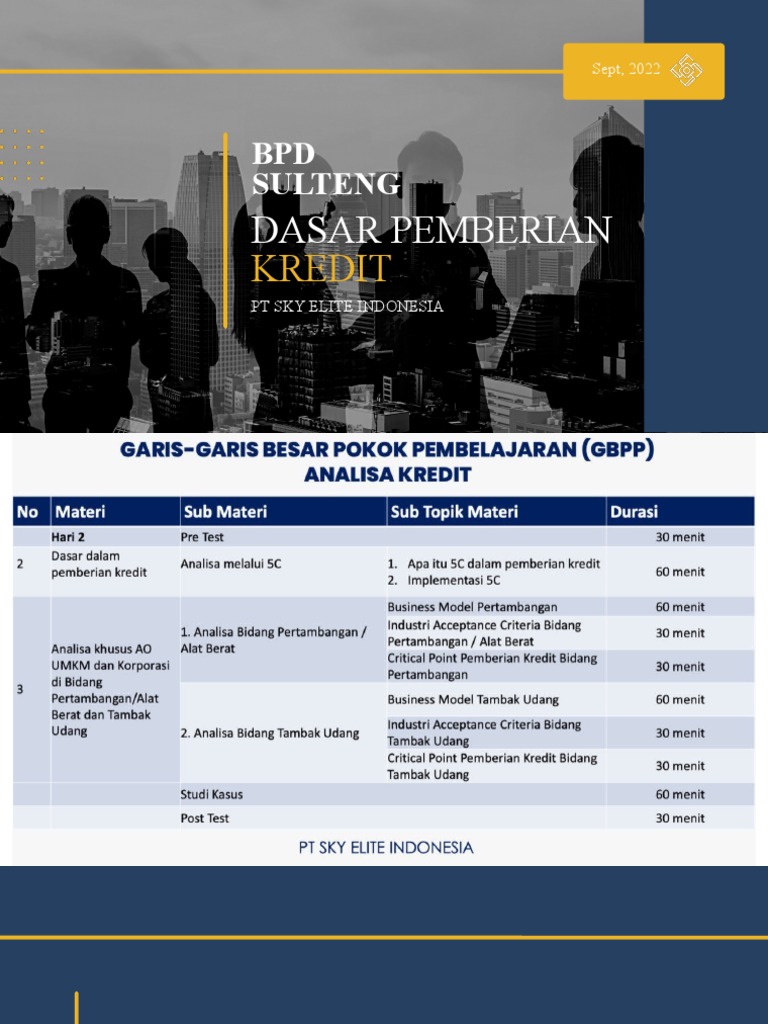 Analisis Kredit dan Kontraktor | PDF | Bisnis | Pengelolaan Keuangan & Uang