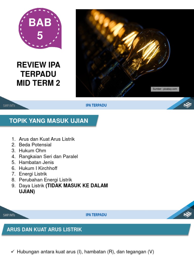 (Review Ipa Terpadu) PPT 1 Week Grade 9 | PDF