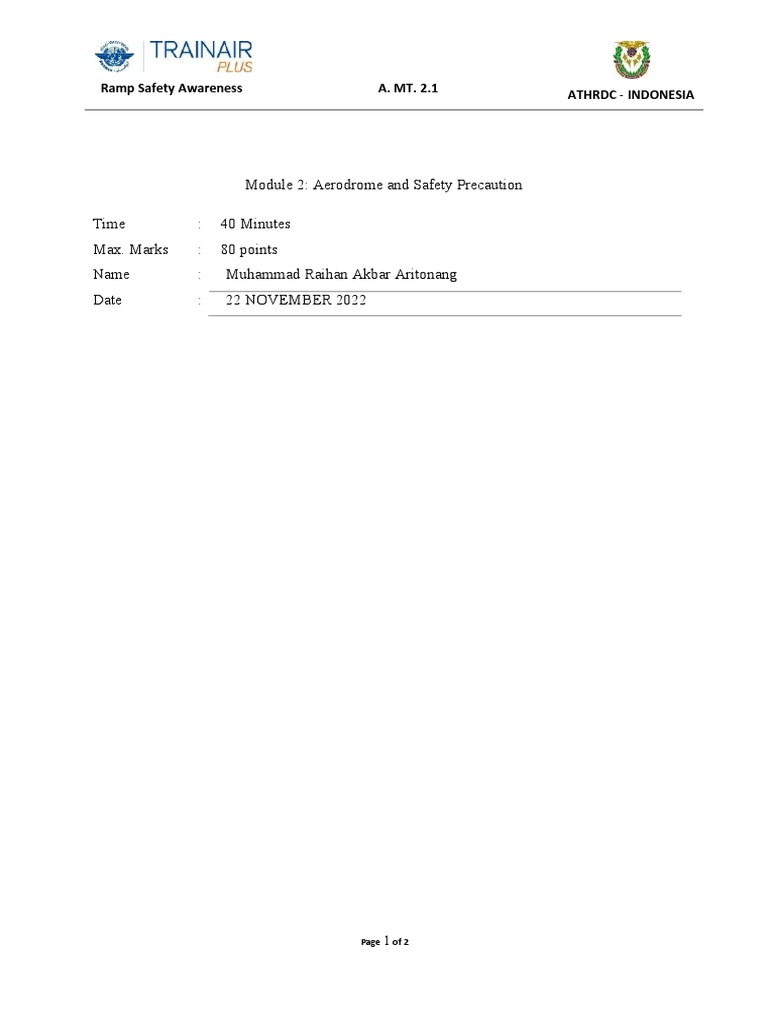 Mastery Test Module 2_Muhammad Raihan Akbar Aritonang | PDF