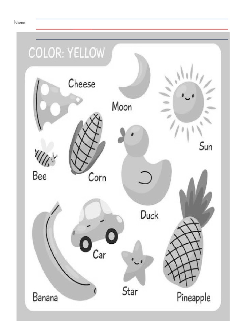 Objects Color Yellow | PDF