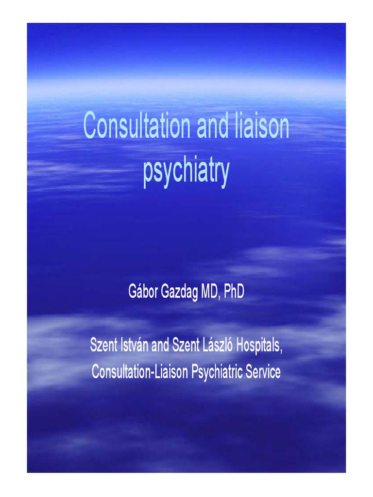 Consultation and Liaison Consultation and Liaison Psychiatry (PDFDrive ...