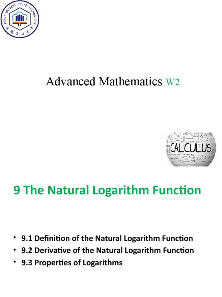 9 The Natural Logarithm Function | PDF 9 The Natural Logarithm Function | PDF