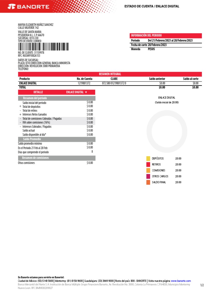 Cuenta Banorte | PDF | Bancos | Dinero