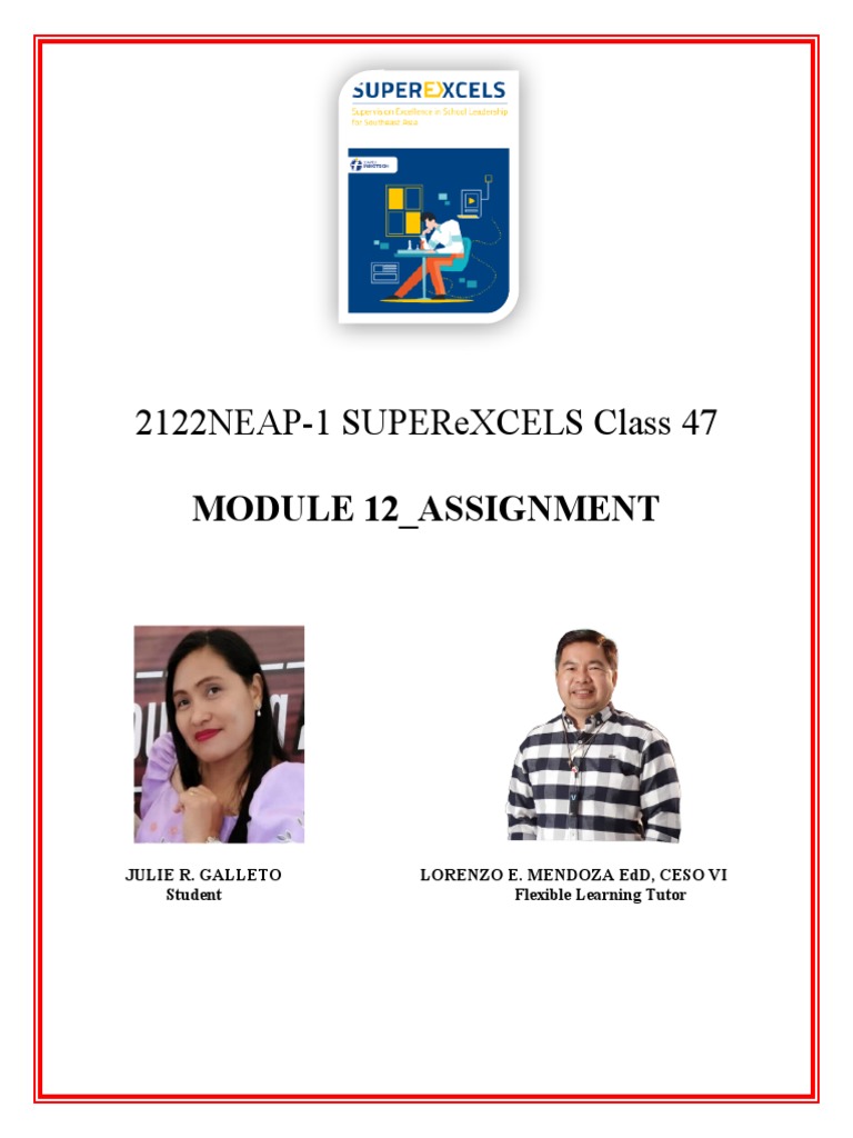 Galleto, Julie R. - Module 12 Assignment | PDF | Learning | Teachers