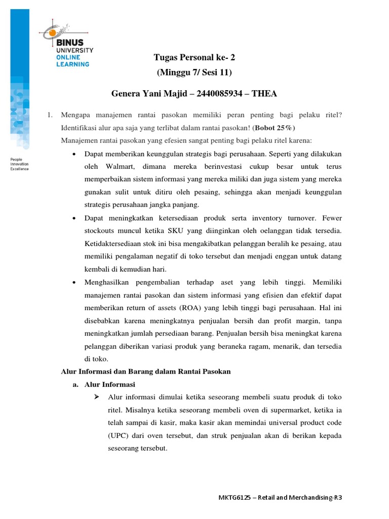 TP2 Retail and Merchandising PDF | PDF | Bisnis