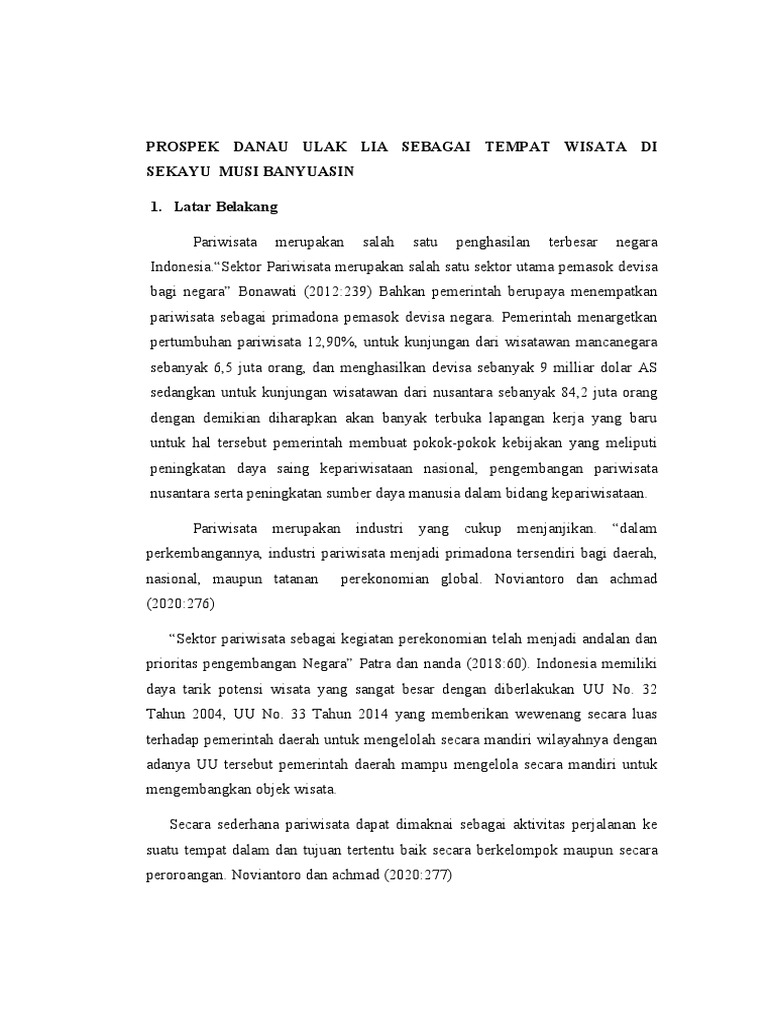 Proposal | PDF | Perjalanan