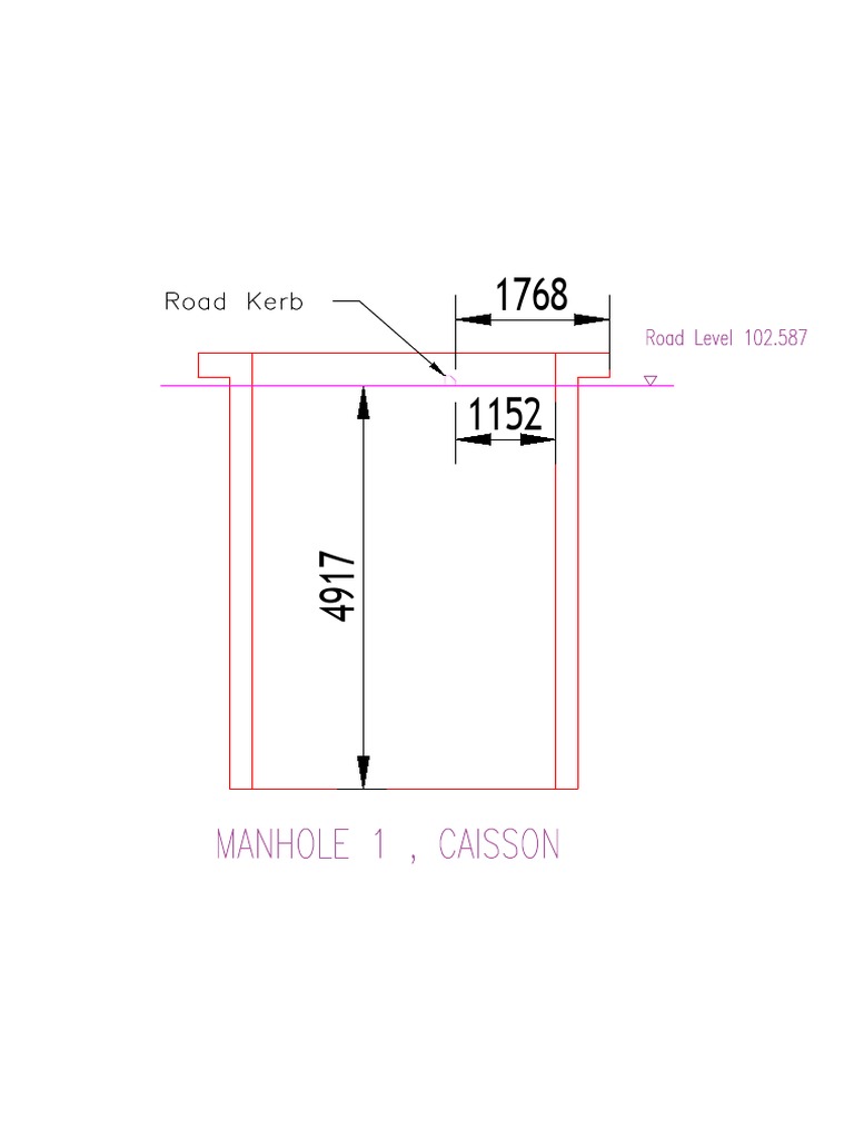 Manhole 1, Caisson Section PDF | PDF