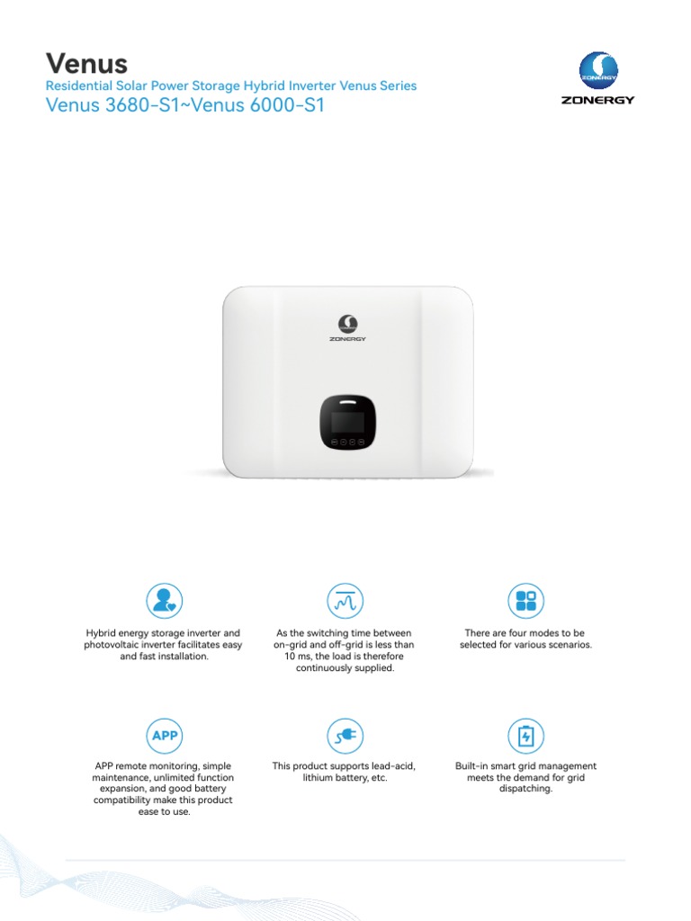 Venus Product Brochure+V20221019 | PDF | Alternating Current | Electrical Engineering