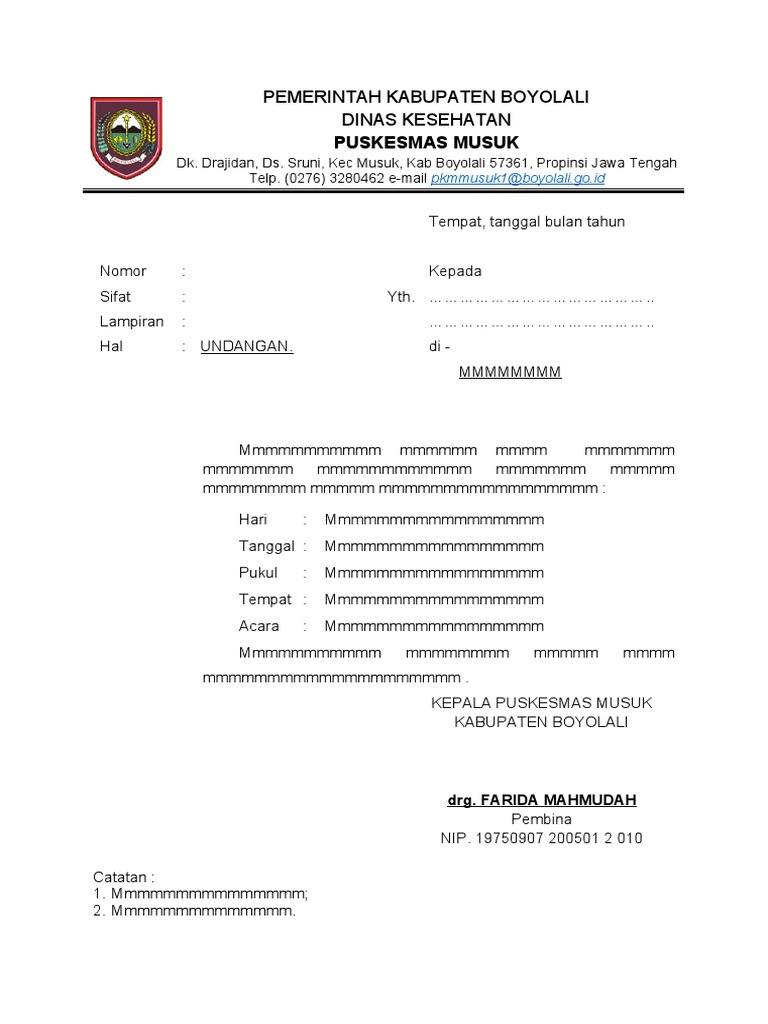 Format Undangan | PDF