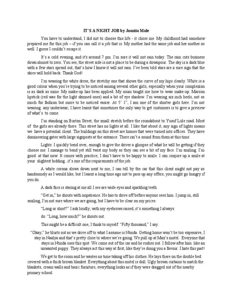 It's A Night Job | PDF