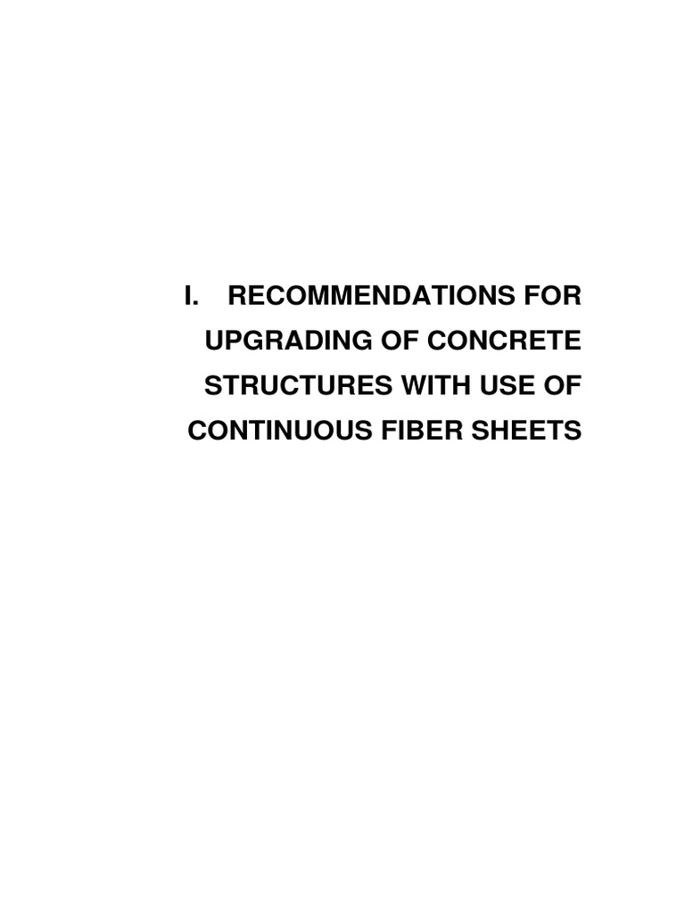 Jsce Recommendations For Upgrading of Concrete Structures With Use of ...
