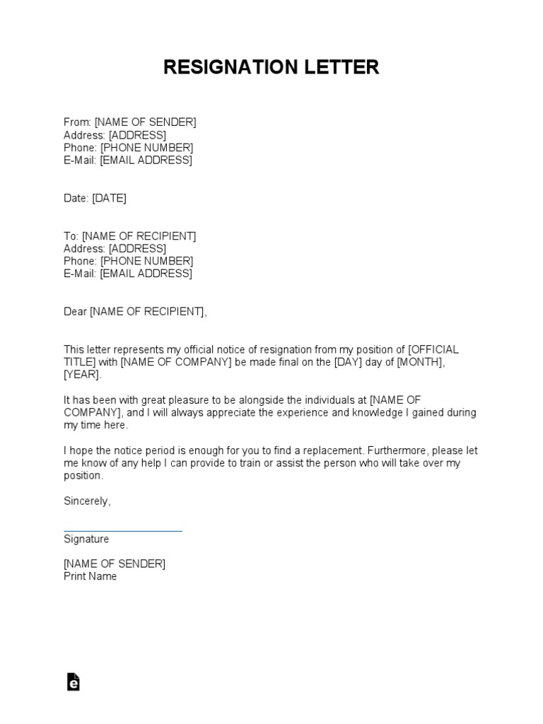 Resignation Letter | PDF