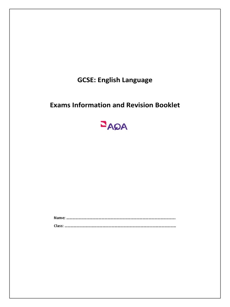 GCSE English Language Revision Guide | PDF | Noun | Narrative