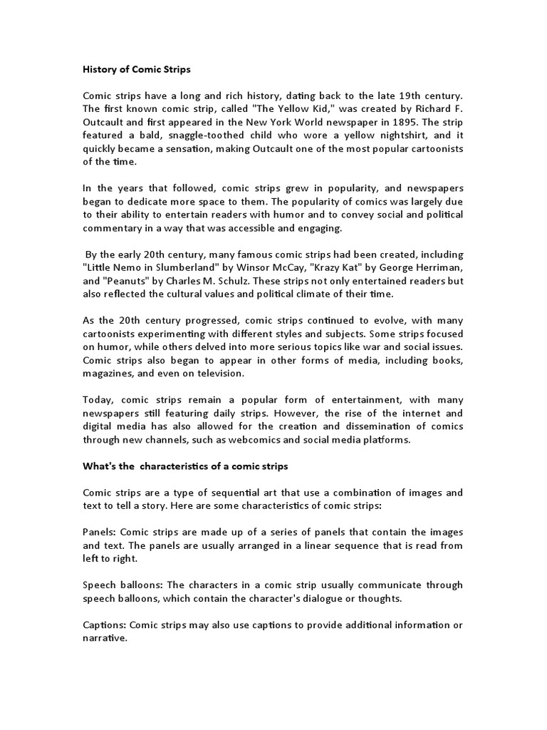 Comic Strips | Download Free PDF | Comics | Comic Strips