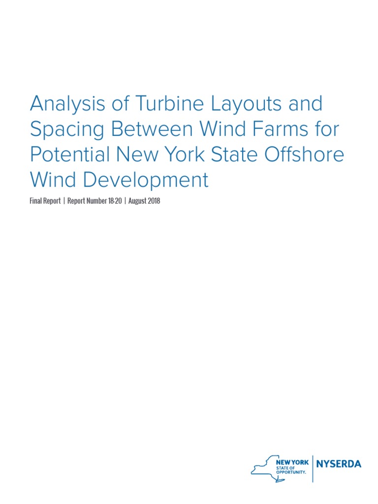 Analysis Potential Turbine Layouts Spacing Between Wind Farms PDF | PDF ...
