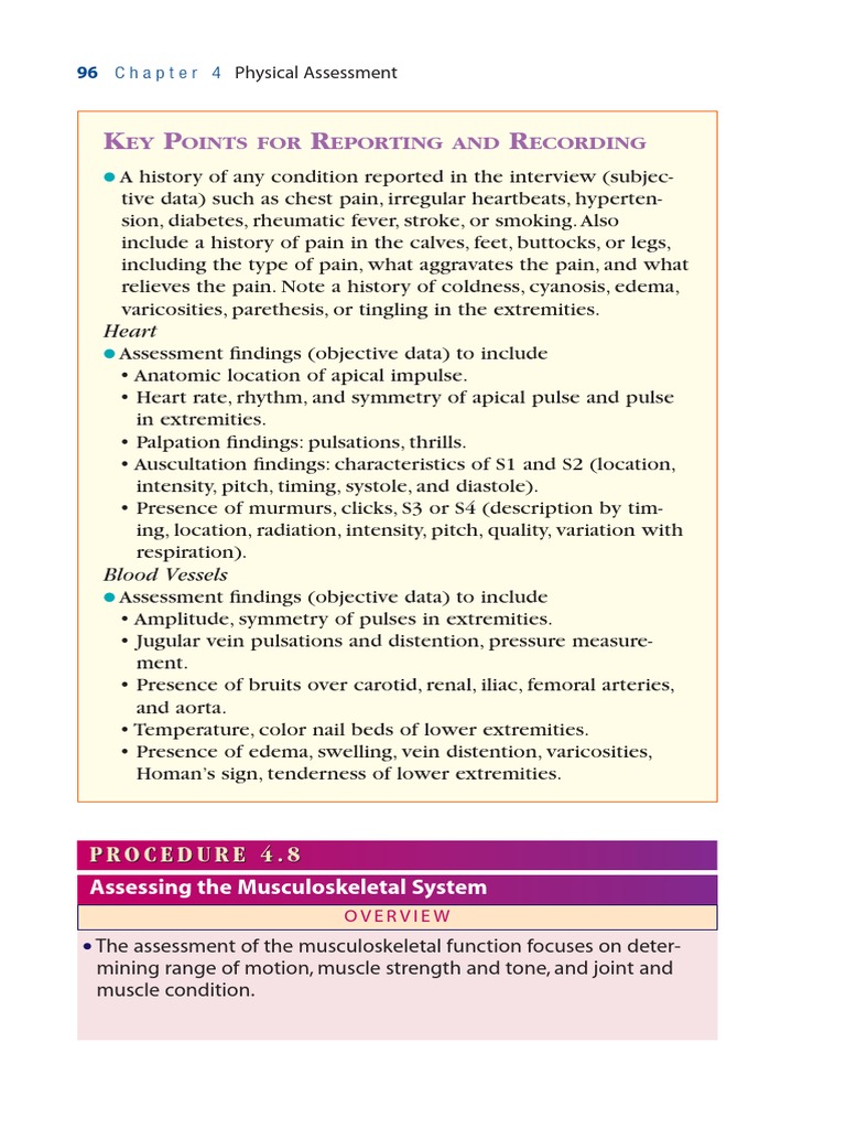 Assessing The Musculoskeletal | PDF | Pulse | Physical Examination