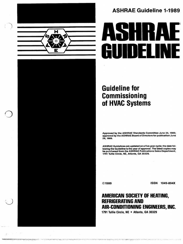 ASHRAE HVAC Commissioning Standard PDF | PDF