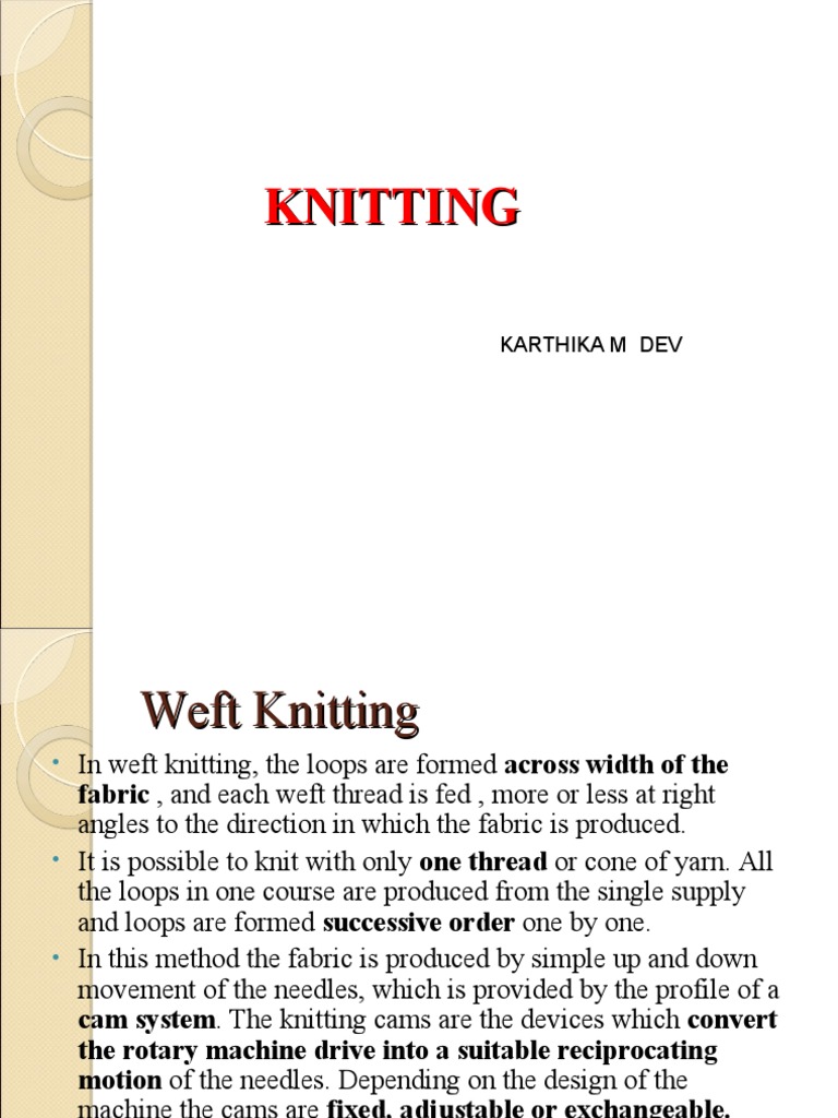 Weft Knitting Basic | PDF | Knitting | Textiles