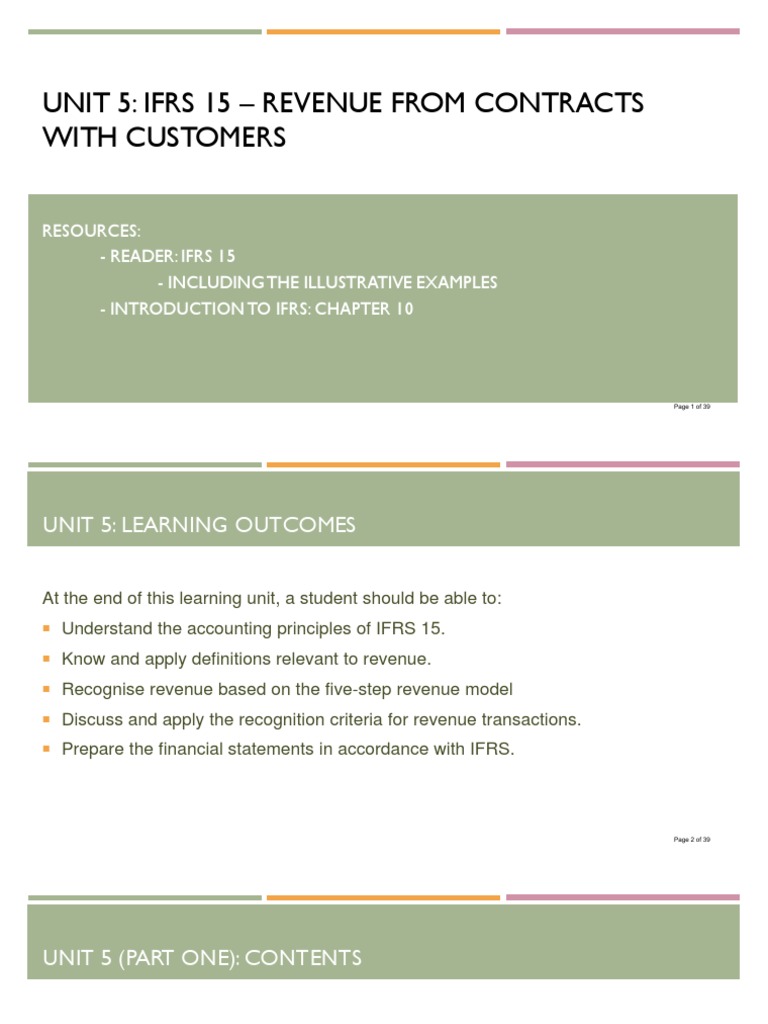 IFRS 15: Revenue Recognition Guide | PDF | International Financial ...