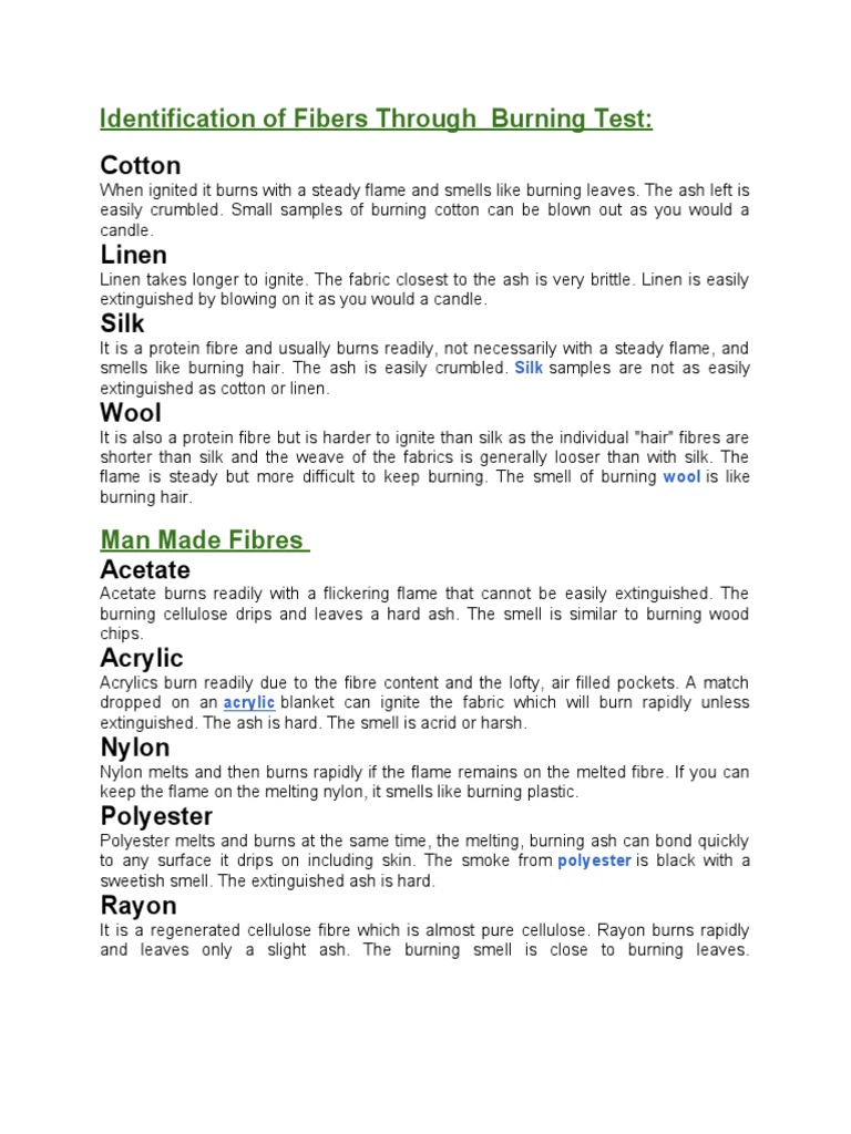 Identification of Fibers Through | PDF | Art