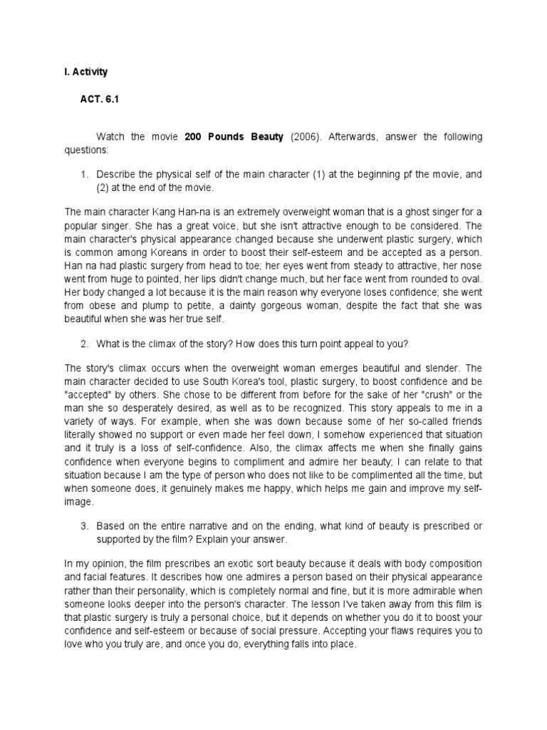 Module 6 Physical Aspect Activity | PDF | Self Esteem | Psychology